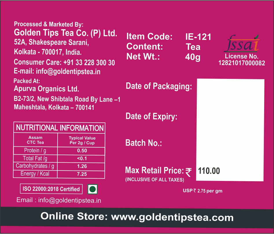 Golden Tips Tea World's Finest Teas Since 1933, Taste 150 Tea Varietie ...