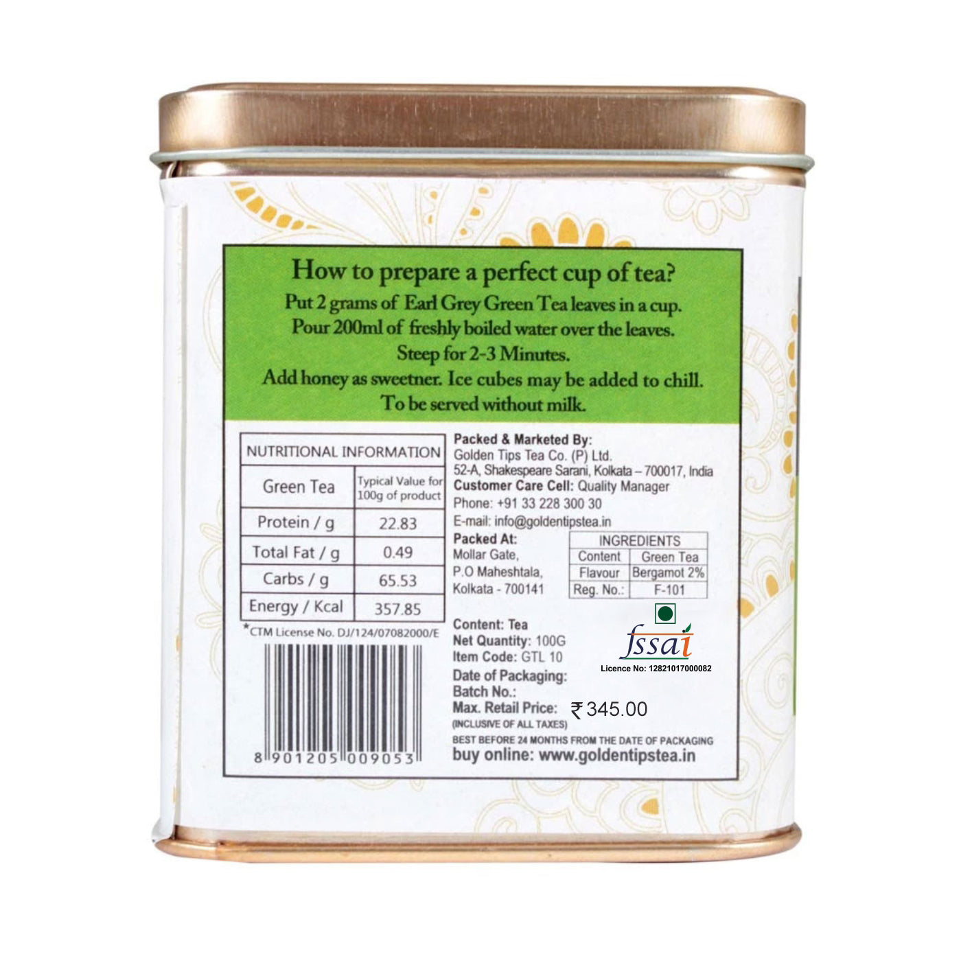 Buy 100% Organic Earl Grey Teas – Golden Tips Tea (India)